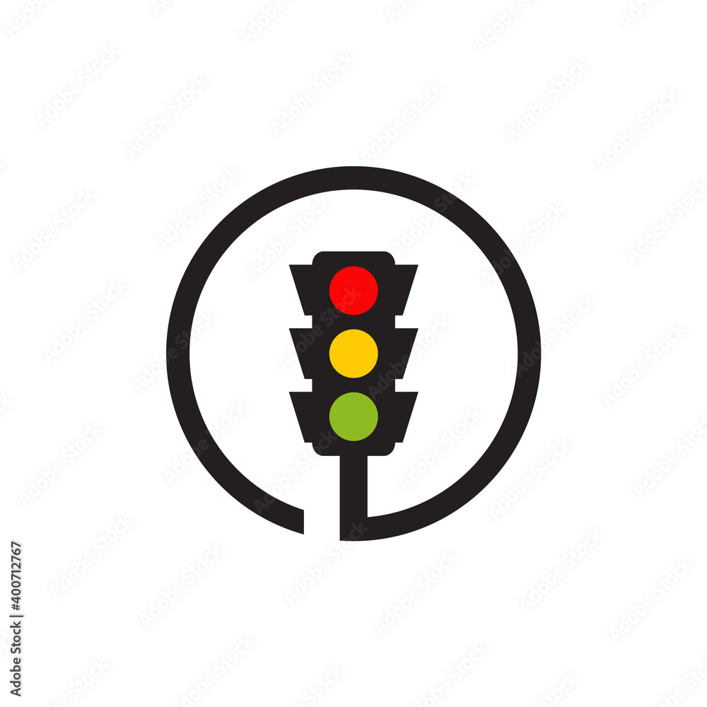 traffic light logo design template Stock Vector | Adobe Stock