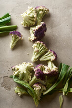 Broccoli & Cauliflower Florets (02) Free Stock Photo - Public Domain ...