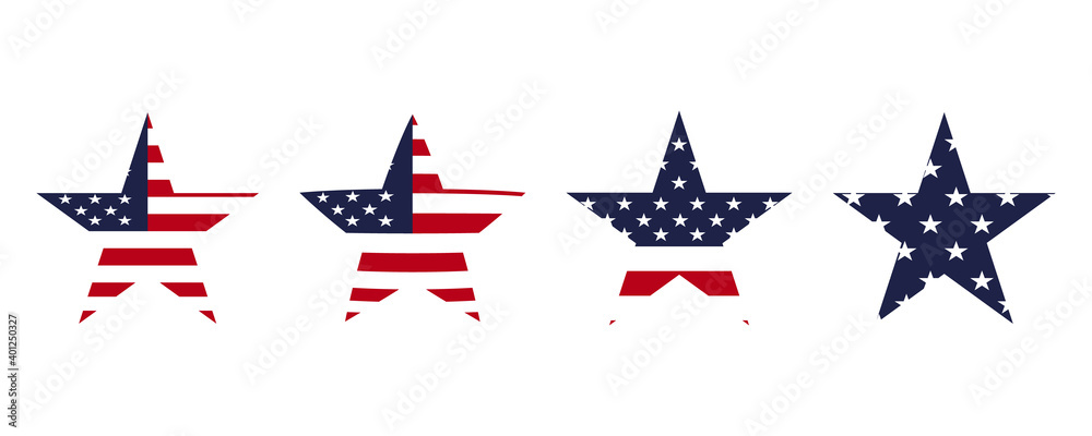 Star usa flag icon symbol Stock Vector | Adobe Stock
