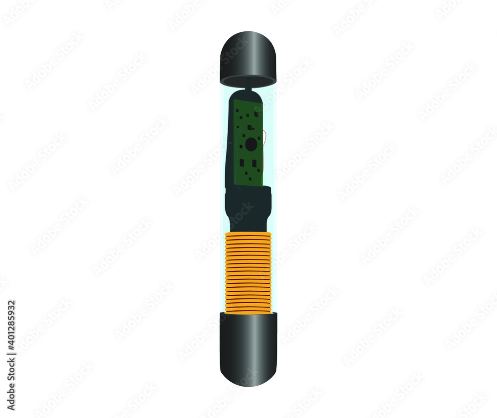 Image vectorielle Stock Microchip for internal use - vector ...