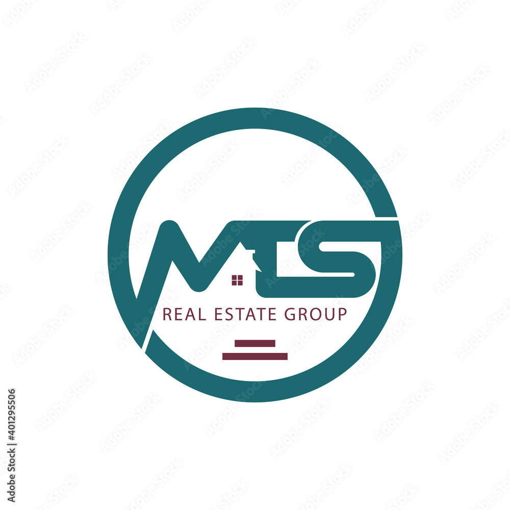 Real Estate Group Logo, Letter MTS Design Vector Icon Illustration ...
