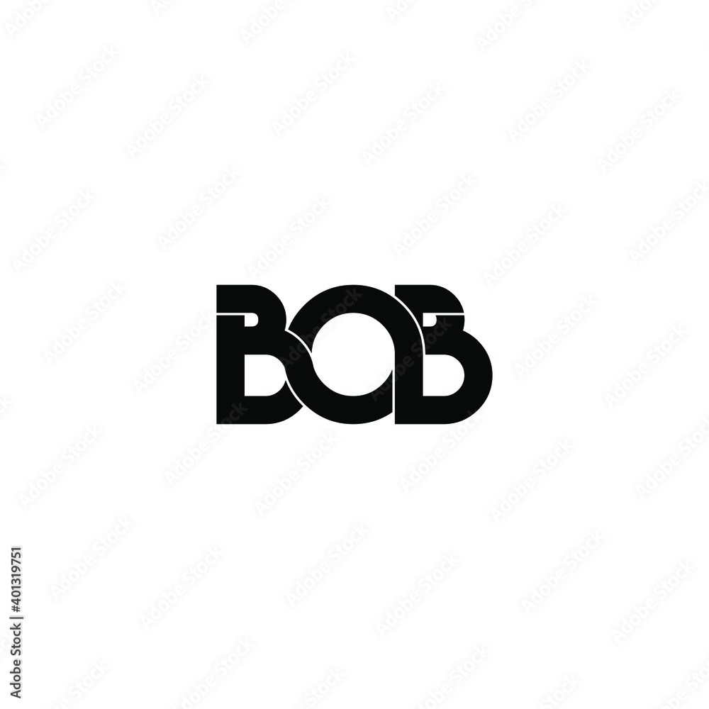 bob letter original monogram logo design Stock Vector | Adobe Stock