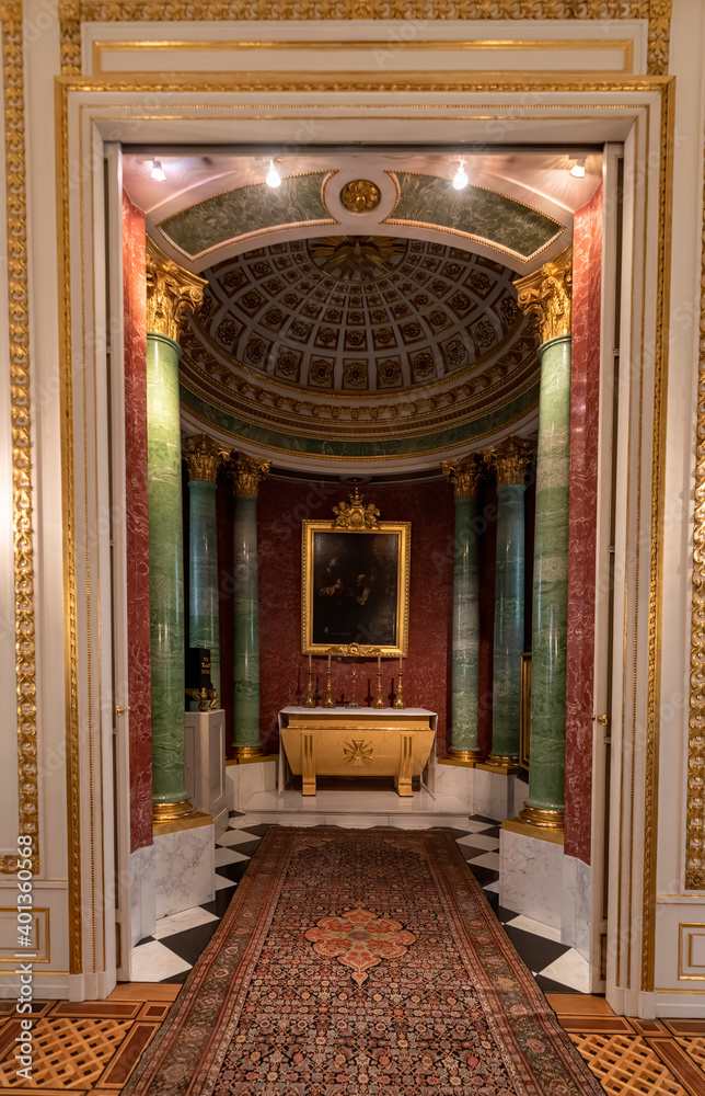 WARSAW, POLAND - August 28, 2019: Warsaw Palace. Interior of Royal ...