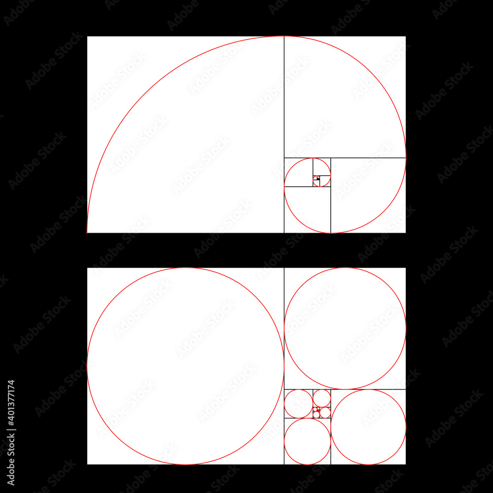 Golden ratio template vector, Divine Proportions, Golden Proportion. Universal meanings. Golden ...