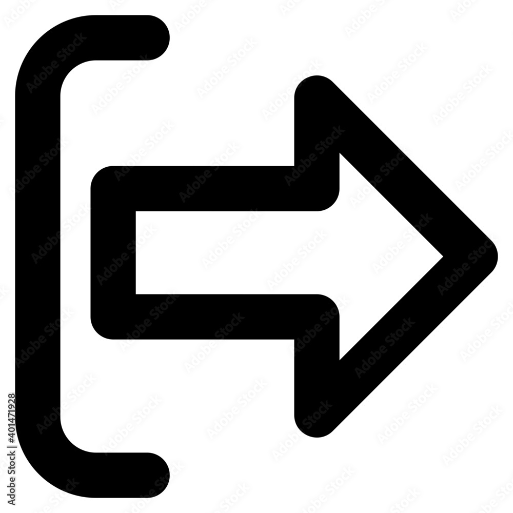 Logout Sign Stock Vector | Adobe Stock