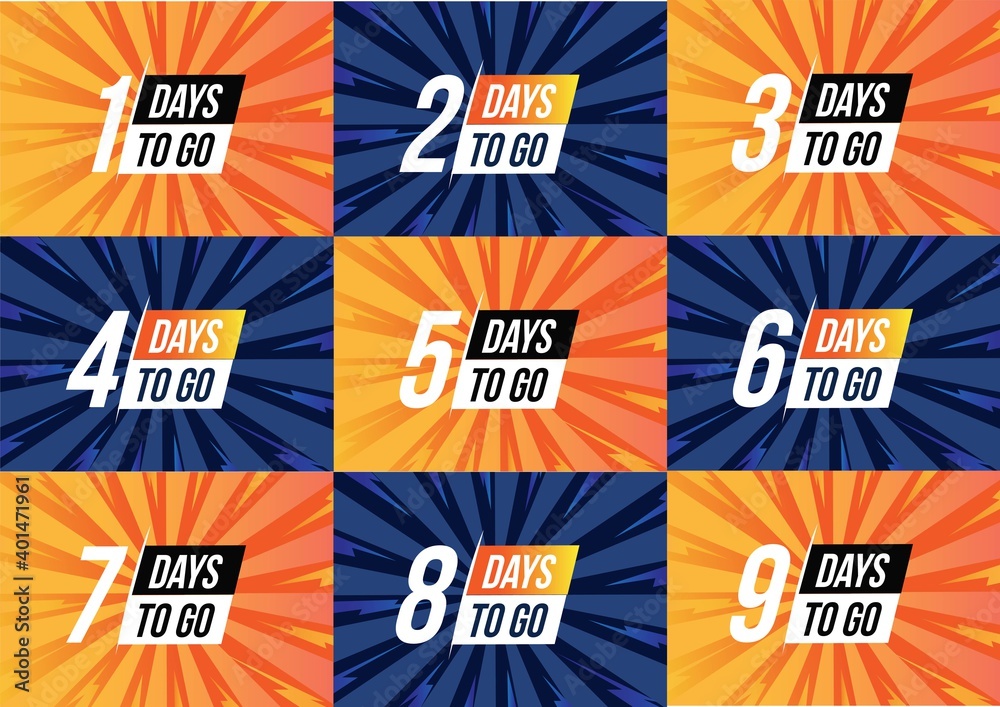 Number days left countdown vector illustration template can be use for ...