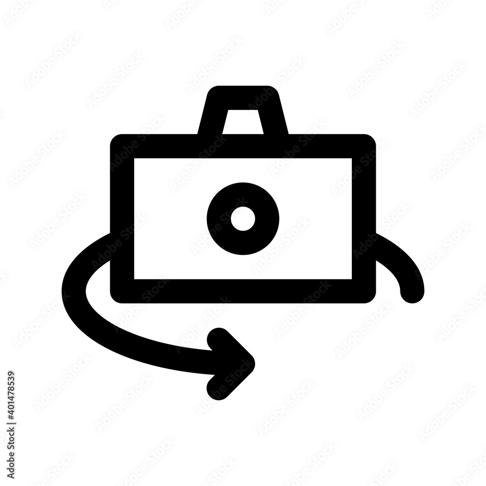 rotate camera sign, swap camera symbol, switch camera icon vector ...