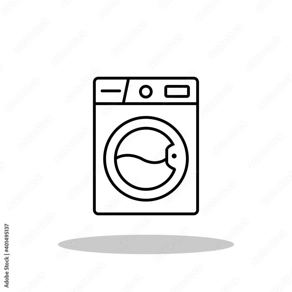 Washing machine icon in flat style. Washing machine symbol for your web ...