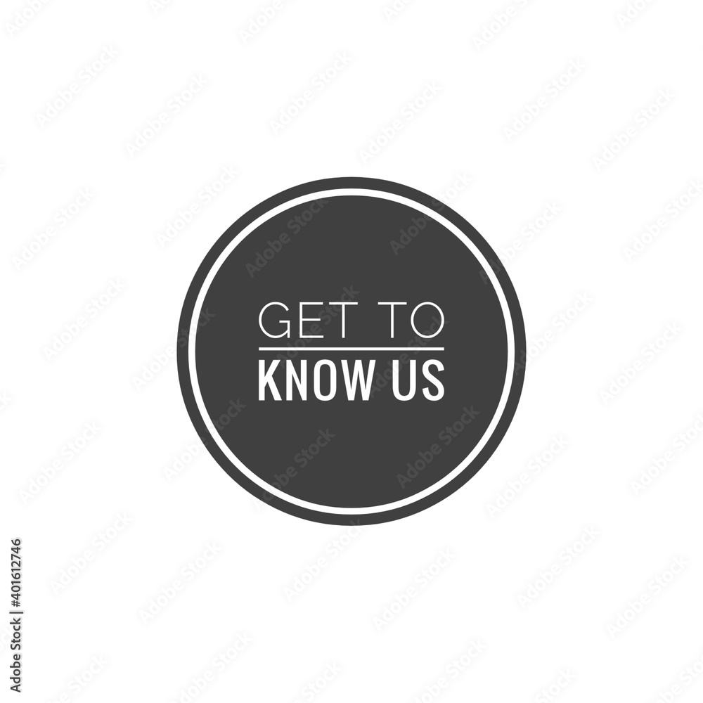 ''Get to know us'' Lettering Stock Illustration | Adobe Stock