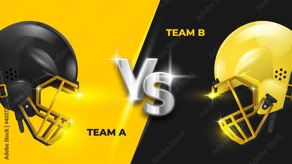 American Football Versus VS Template Banner Stock Vector | Adobe Stock