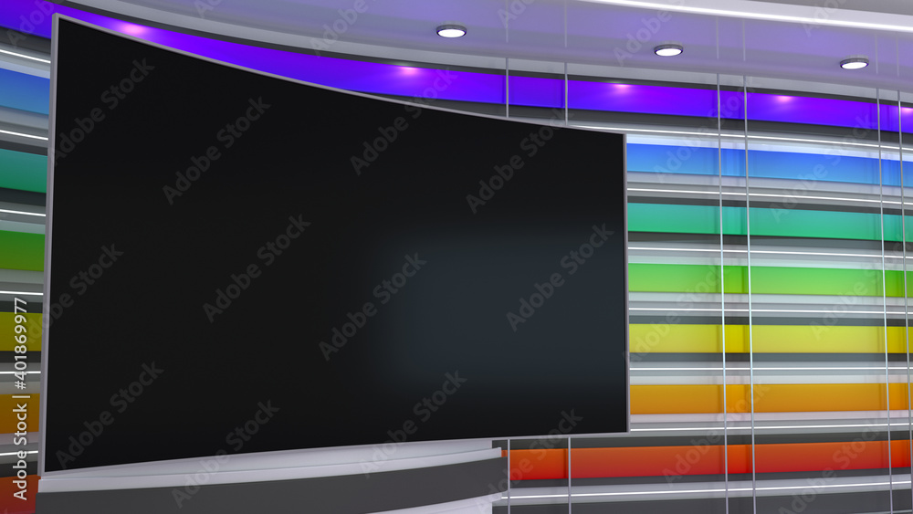 Virtual Studio 3d background with horizontal strips Stock Illustration | Adobe Stock