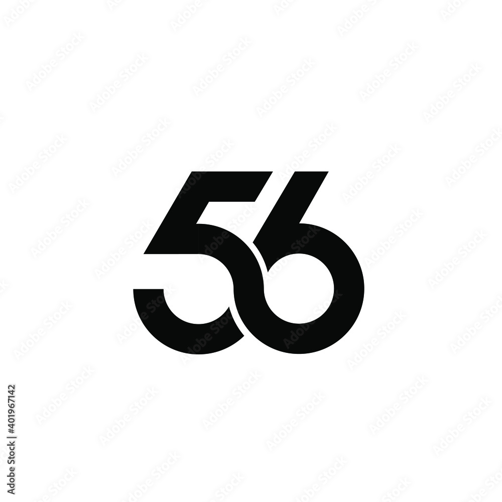 56 infinity Years Anniversary Celebration Vector Template Design ...