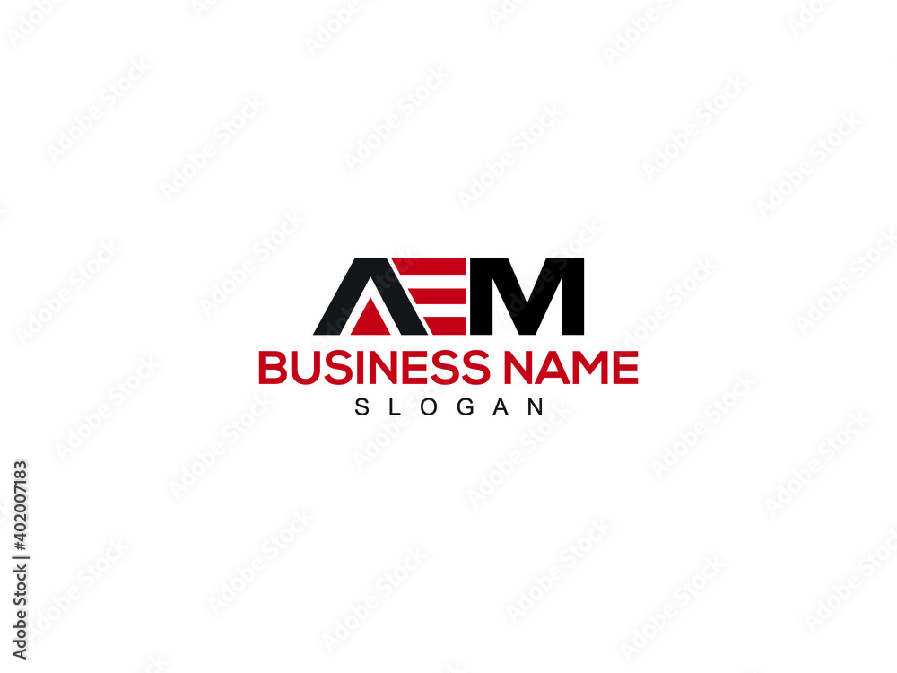 AEM Letter Logo, aem logo Letter Vector icon design Stock Vector ...