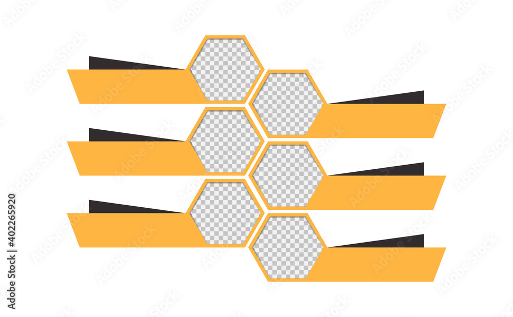 Infographic of hexagon honeycomb bee house Stock Vector | Adobe Stock