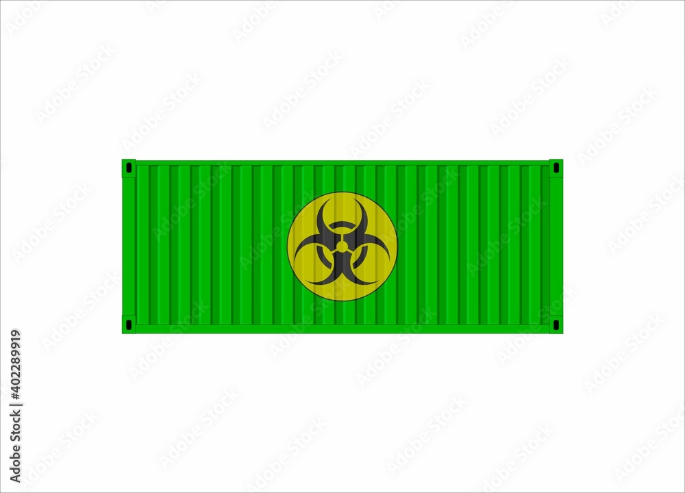 Transport container for the transport of biohazardous waste with a ...