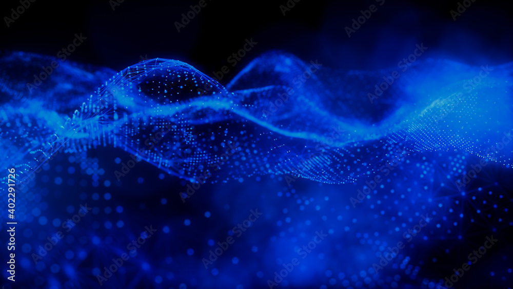 Sound Wave Vizualisation concept. Music audio frequencies represented ...