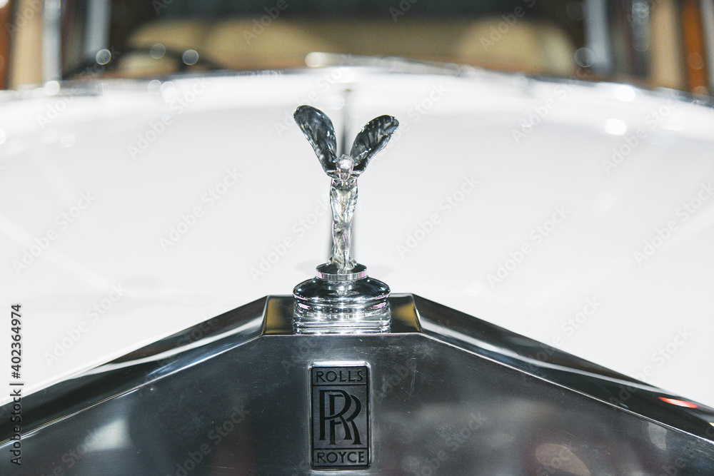 Bucharest, Romania - January 11, 2019: Rolls Royce logo: The Spirit of ...