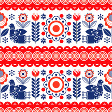 Scandinavian Folk Art Pattern Free Stock Photo - Public Domain Pictures