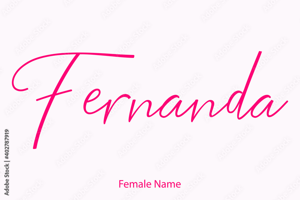 Fernanda Female Name - in Stylish Lettering Cursive Typography Text ...