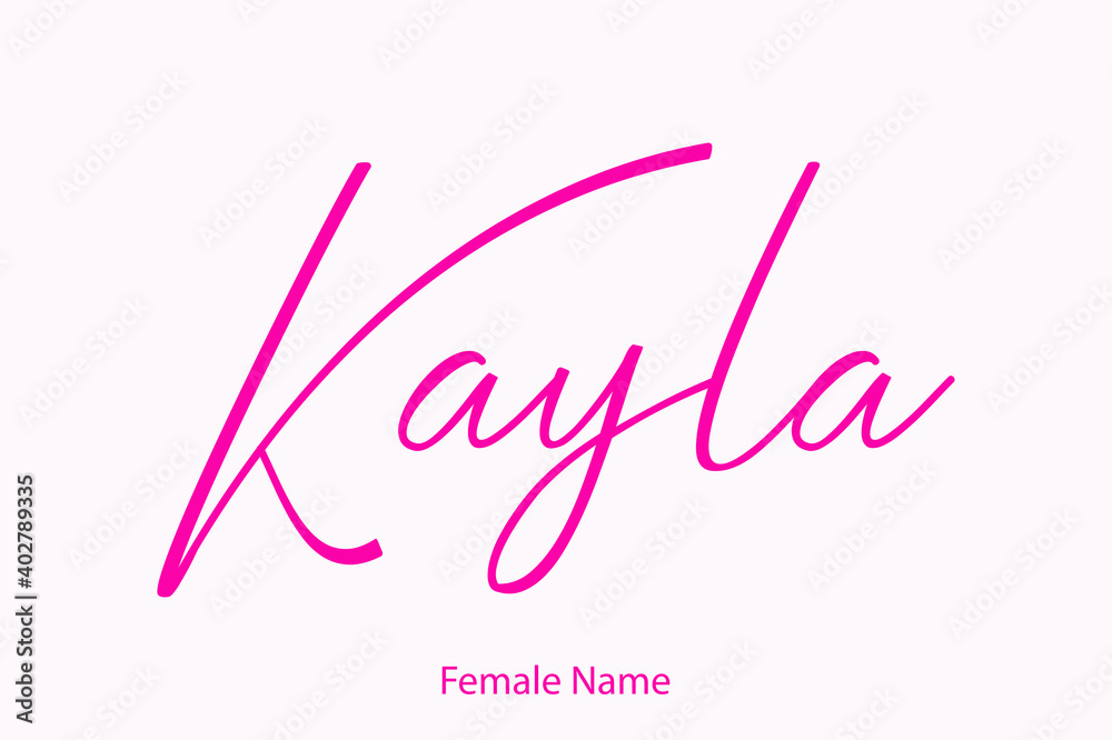 El Nombre Kayla En Cursiva