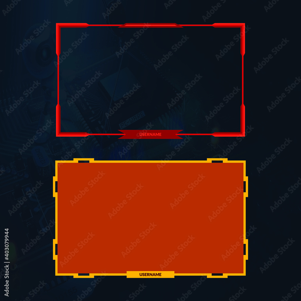 Facecam outline-twitch Facecam border Stock Vector | Adobe Stock
