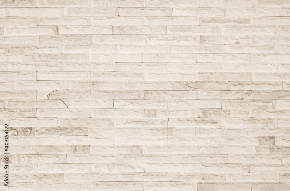 Empty Background of wide cream brick wall texture. Old brown brick wall ...