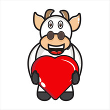 Valentine Cow Character Free Stock Photo - Public Domain Pictures