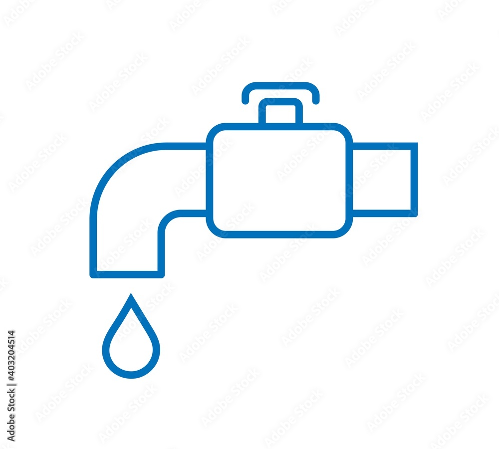 Water tab icon in trendy flat style isolated on white background ...