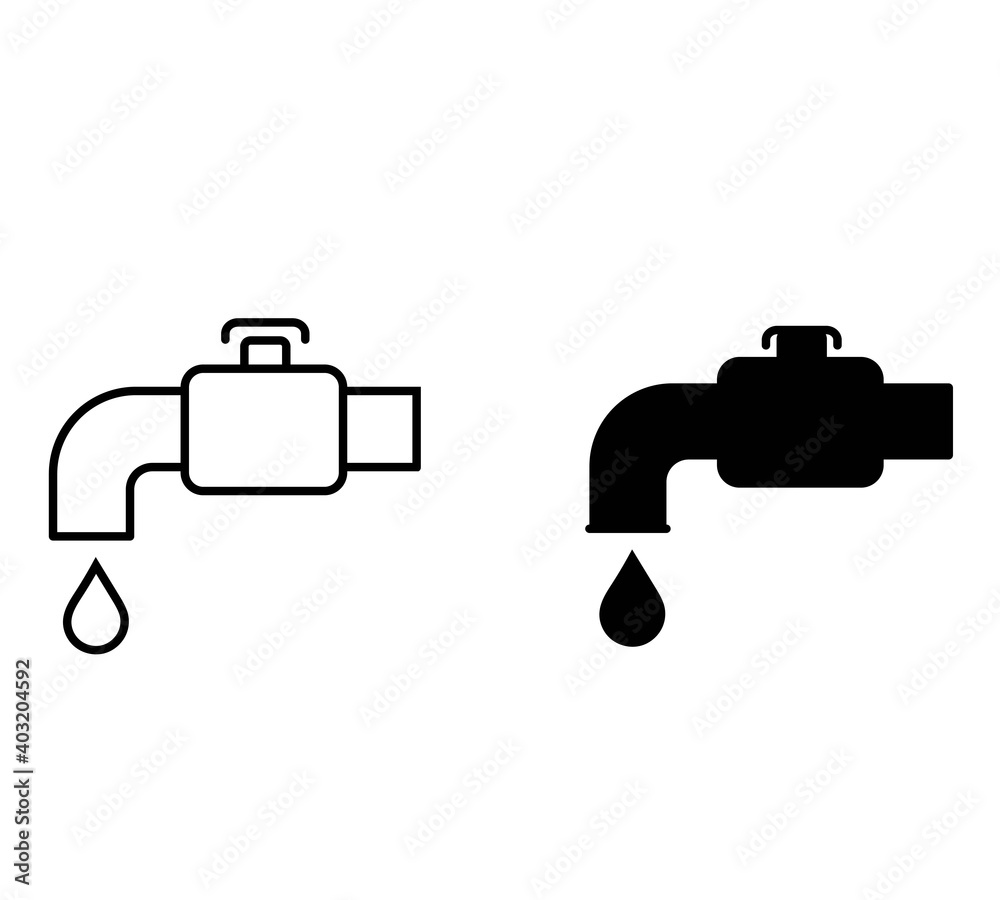 Water tab icon in trendy flat style isolated on white background ...