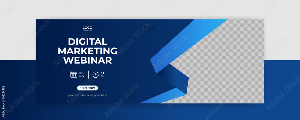 webinar facebook cover banner template social media post Stock Vector ...