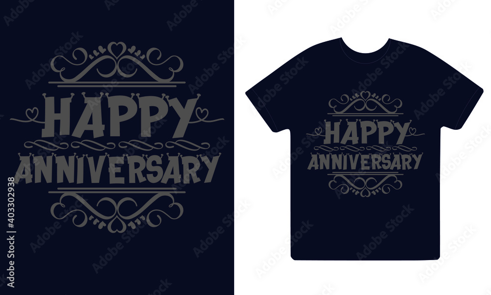 Happy anniversary svg vector printable design Stock Vector | Adobe Stock