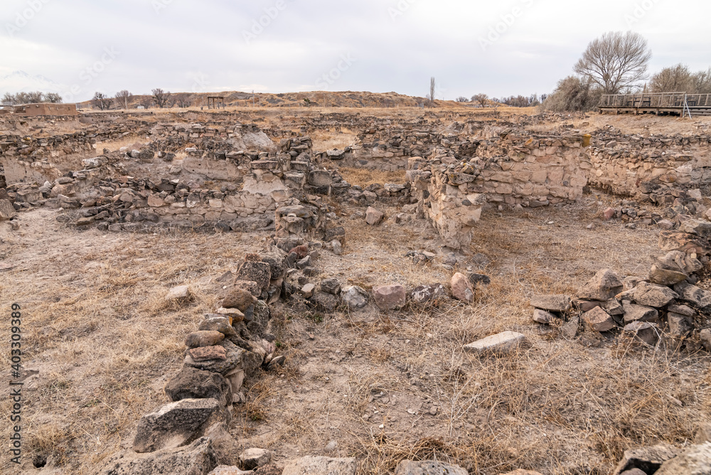 Kultepe ancient city ruins. Assyrian Trade Center in Karum-Kanis in ...