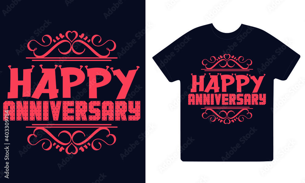 Happy anniversary svg vector printable design 素材庫向量圖 | Adobe Stock