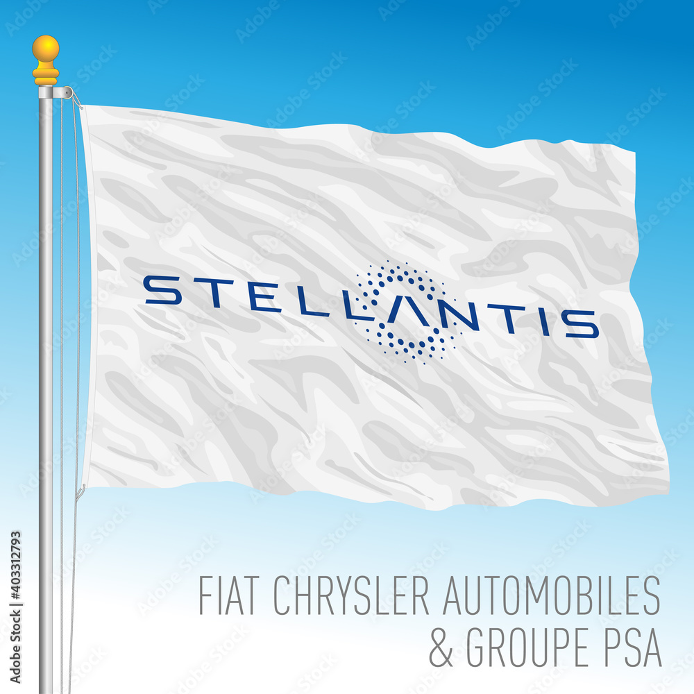 Vector de Stock Netherlands, Year 2021, Stellantis car group flag, PSA ...