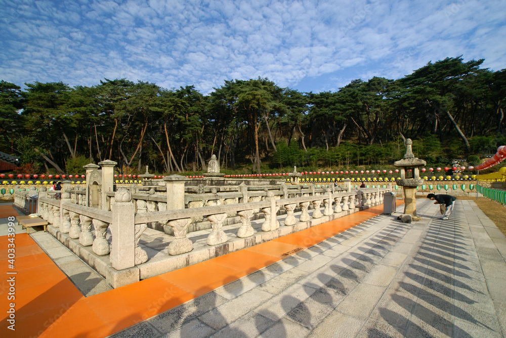 Foto de Stock Near Yangsan, South Korea, the three Jewel Temples of ...