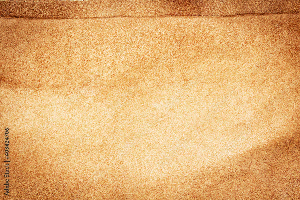 Genuine brown leather texture background. Back side. Stock Photo ...