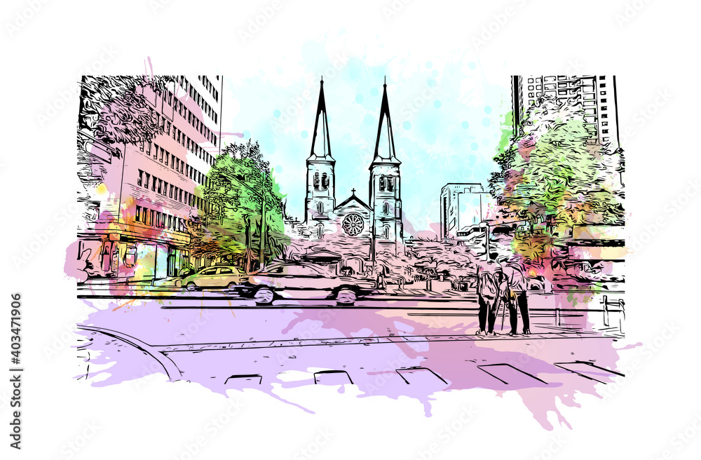 Building view with landmark of Daegu is the city in South Korea ...