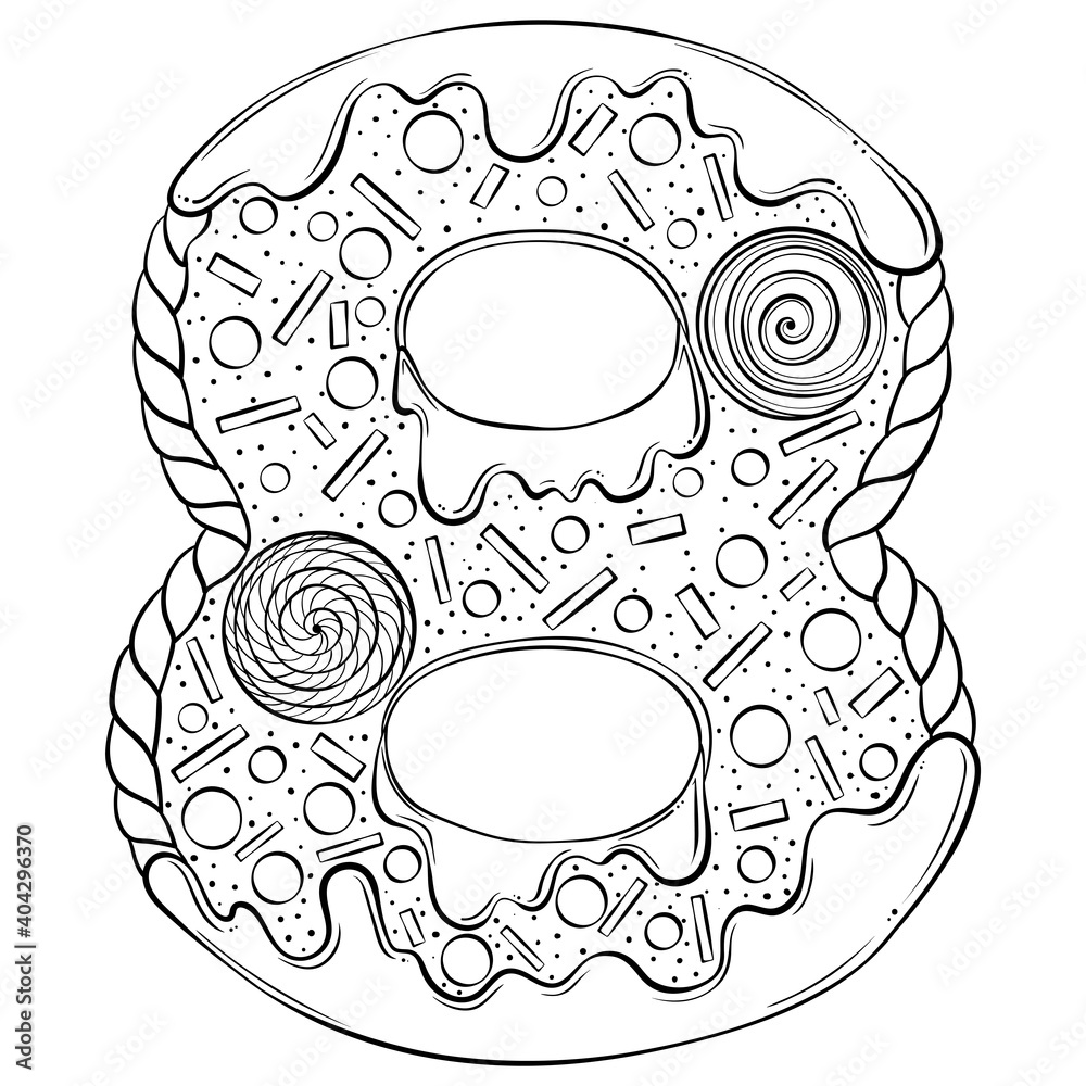 Serial number 8. Gingerbread Cookies in the form of number eight ...