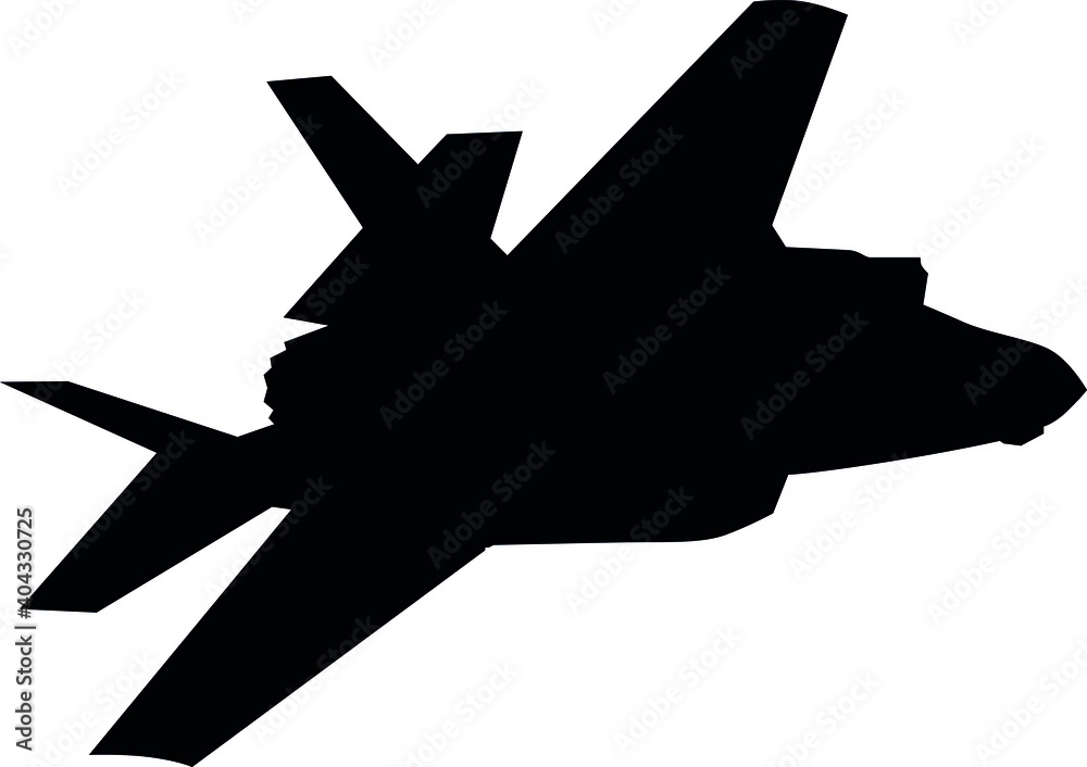 F 35 Air Force stealth F-35 Lightning II fighter jet. Isolated ...