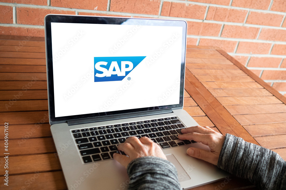 SAP logo on macbook screen Stock Photo | Adobe Stock