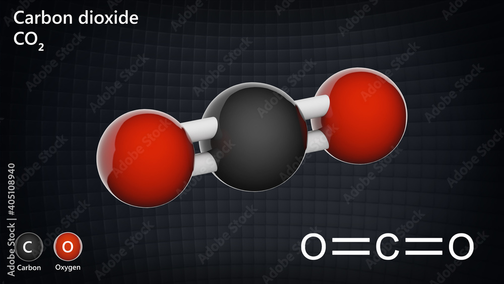 Stock-Illustration „Carbon dioxide (formula CO2) is a colorless ...