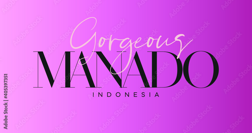 Manado Wallpaper Background of Indonesia Stock Vector | Adobe Stock