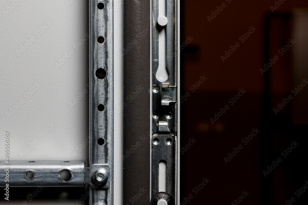 Electrical cabinet cover. Foam rubber for sealing joints and door ...