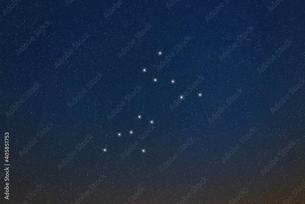 Canis Major star constellation, Night sky, Cluster of stars, Deep space ...