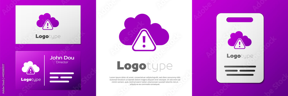 Logotype Storm warning icon isolated on white background. Exclamation ...