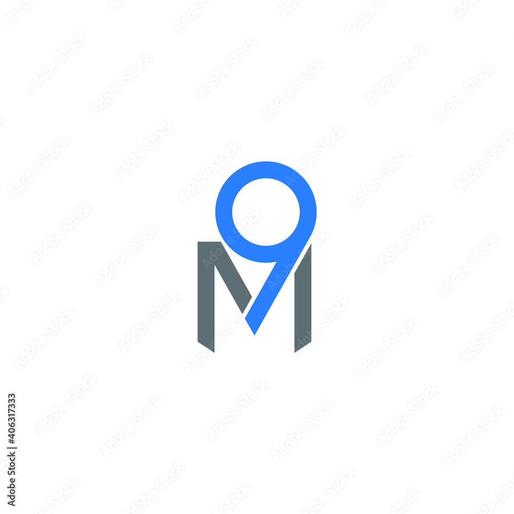 M9 logo M9 icon M9 vector M9 monogram M9 letter M9 minimalist M9 ...