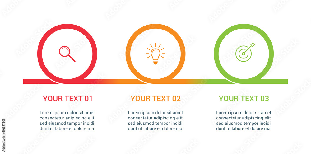 three step infographic. circle business process diagram,infographics. 3 ...