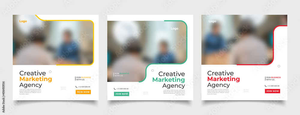 Vector de Stock Digital business marketing banner for social media post ...