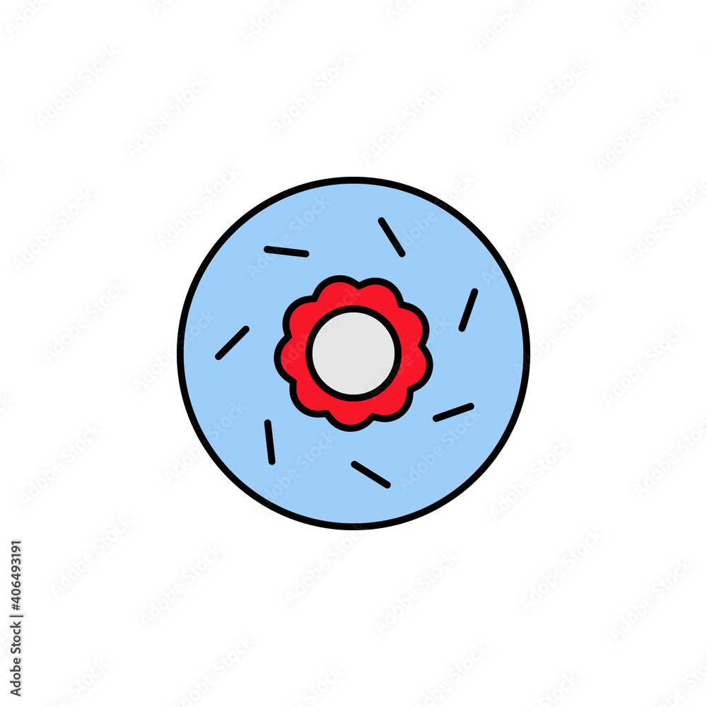 Donut USA outline icon. Signs and symbols can be used for web, logo ...