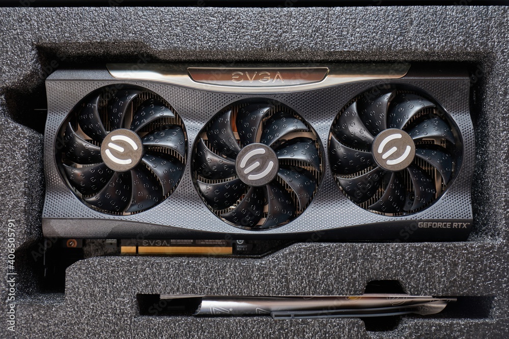 Budapest, Hungary - Circa 2020: Nvidia Geforce RTX 3090 Graphics Card ...